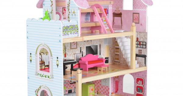 ΚΟΥΚΛΟΣΠΙΤΟ ΞΥΛΙΝΟ ΜΟΝΙ 4110 WOODEN DOLL HOUSE MILA 3800146221591