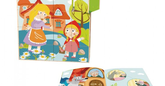 TOOKY TOY TF456 ΞΥΛΙΝΟ ΠΑΙΧΝΙΔΙ ΠΑΖΛ ΚΥΒΩΝ ΚΟΚΚΙΝΟΣΚΟΥΦΙΤΣΑ 6972633371052